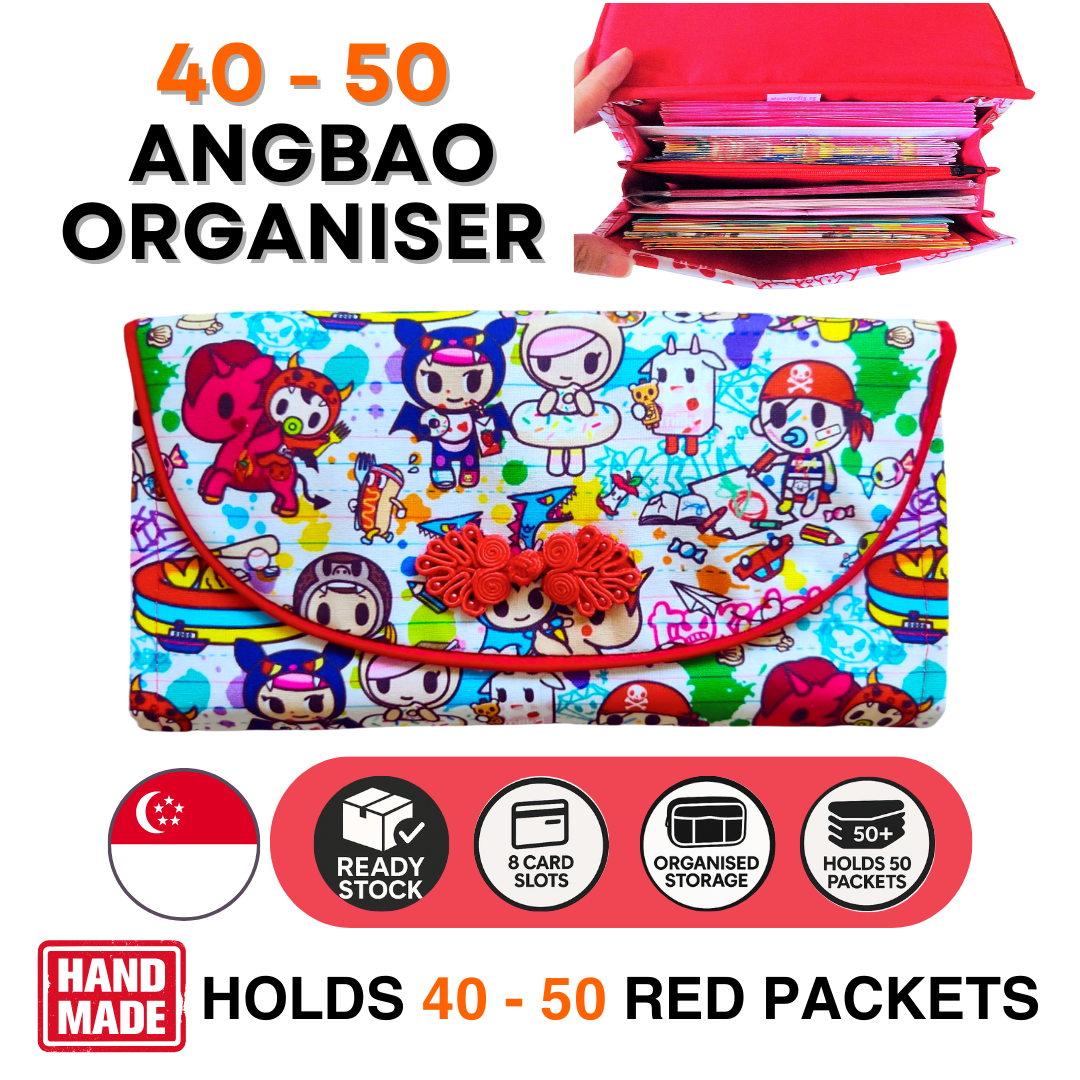 FLAP Ang Bao Organizer | Pouch for Red Packets | Flap Organiser 50 Red ...